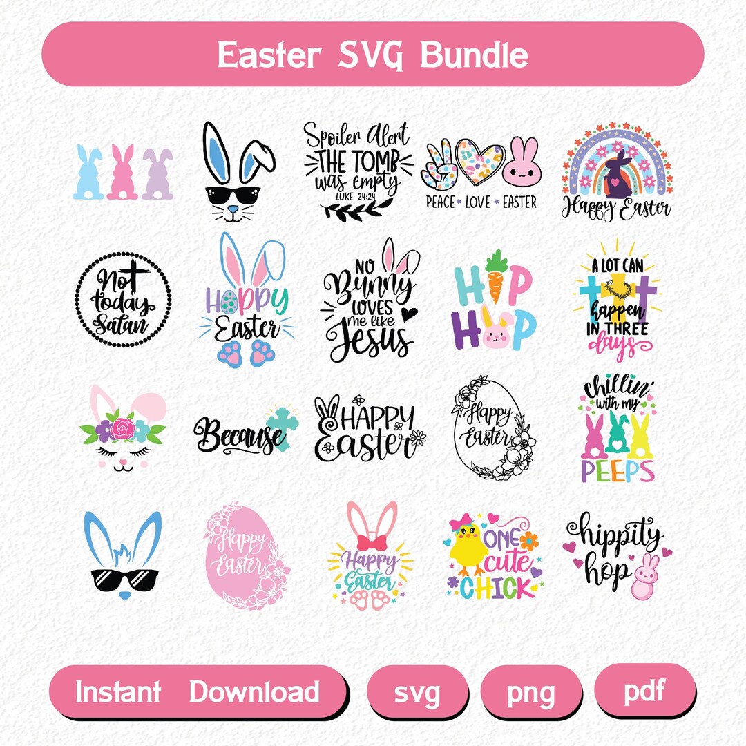 Rabbit SVG Bundle, Bunny Svg, Rabbit Dxf, Rabbit Png, Rabbit Eps ...