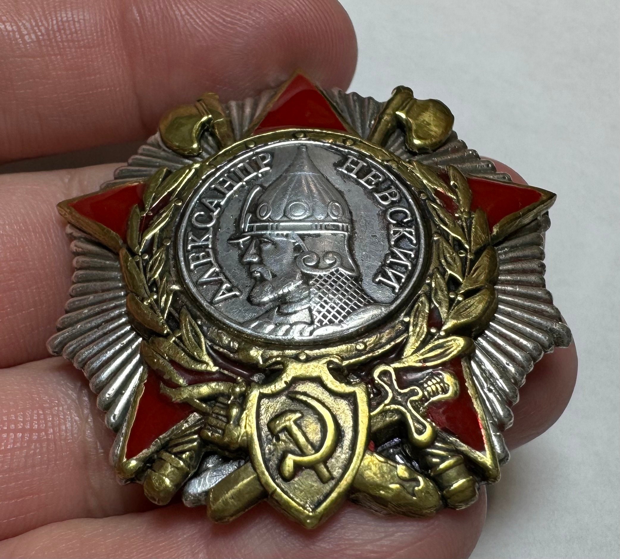 Order of Nevsky Replica, Silver Brass - Etsy