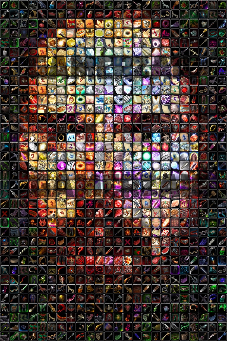 ASMONGOLD Mosaic Photo Collage, Wow Inventory Items, World of Warcraft ...