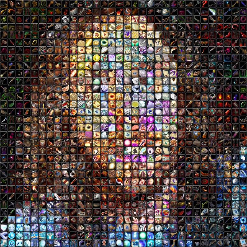 Custom Mosaic Photo Collage, Wow Inventory Items, World of Warcraft ...