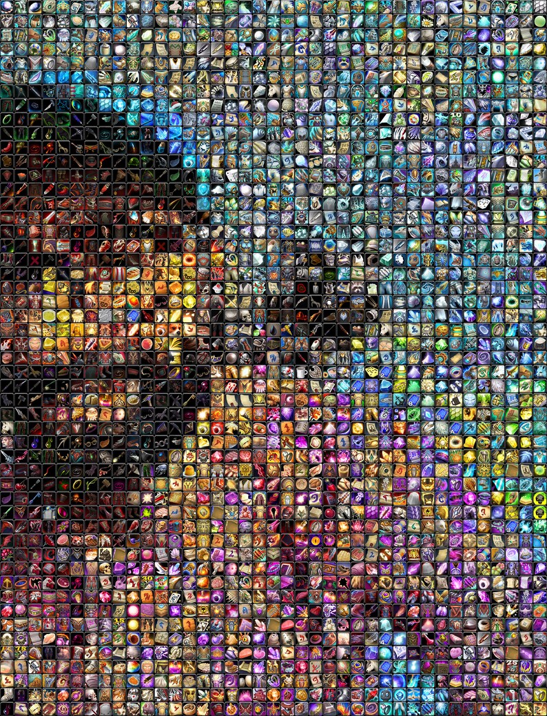 Custom Mosaic Photo Collage, Wow Inventory Items, World of Warcraft ...