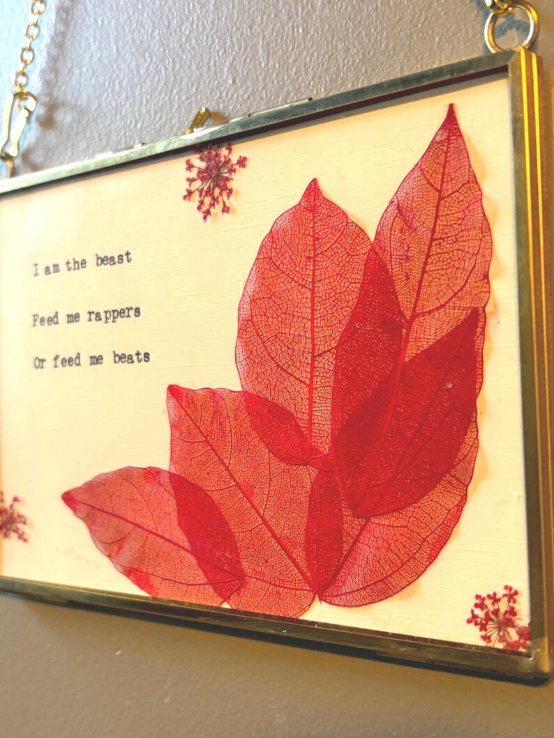 Lil Wayne Fan Art, Wall Hanging, Rap Art, Pressed Flowers, Home Decor ...