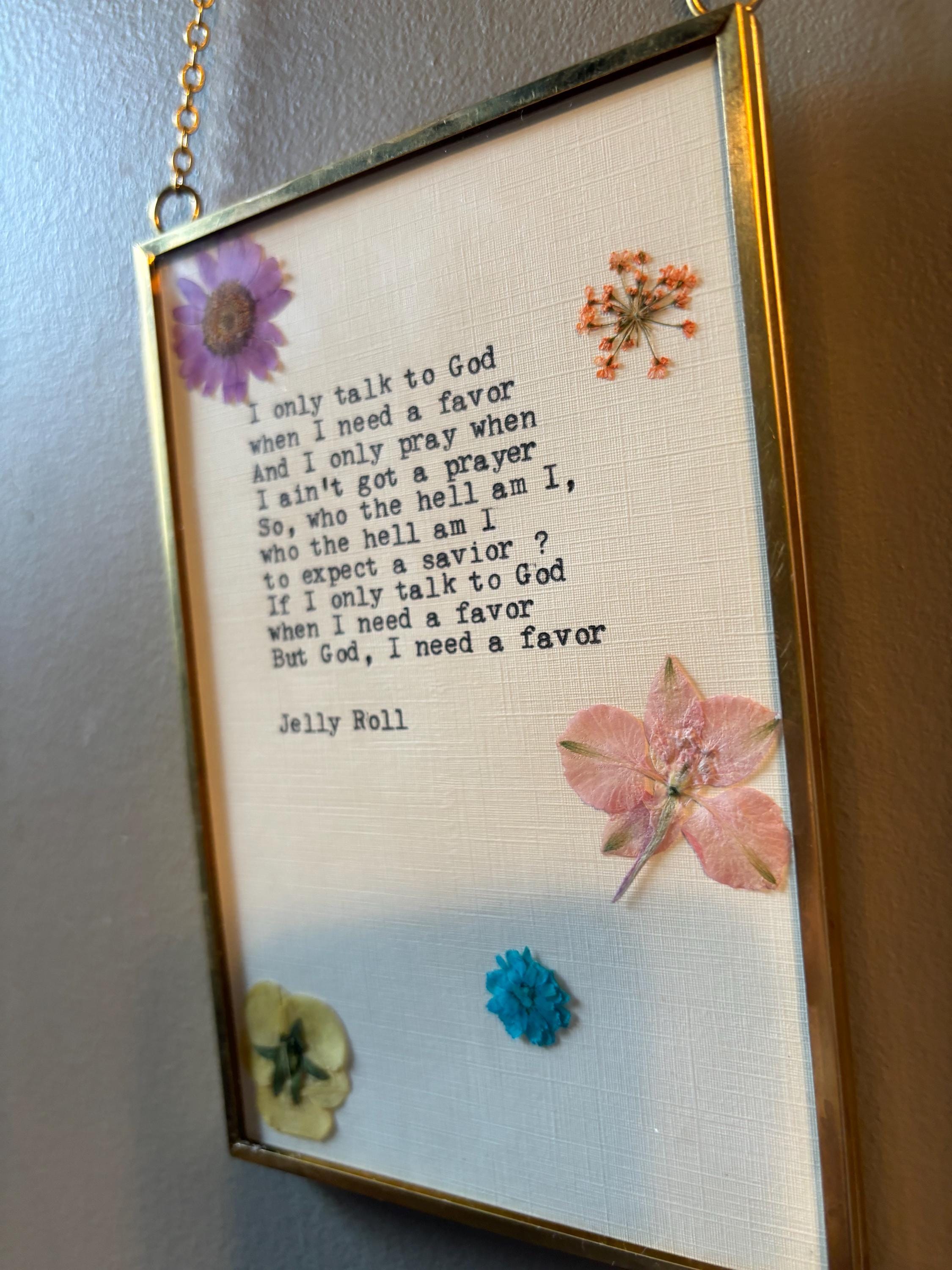Rap Fan Art, Recovery, Sobriety, Wall Hanging, Pressed Flowers, Home ...