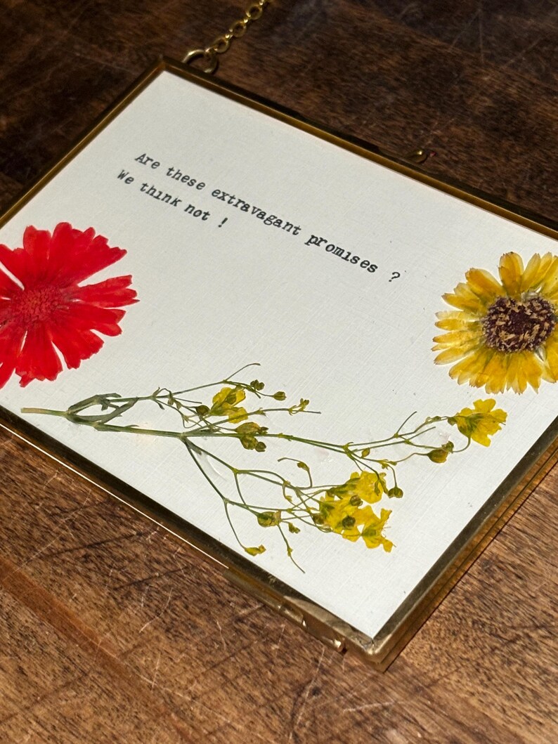 Sobriety Decor, the Promises, Recovery Art, Wall Hanging, Dried Flowers ...