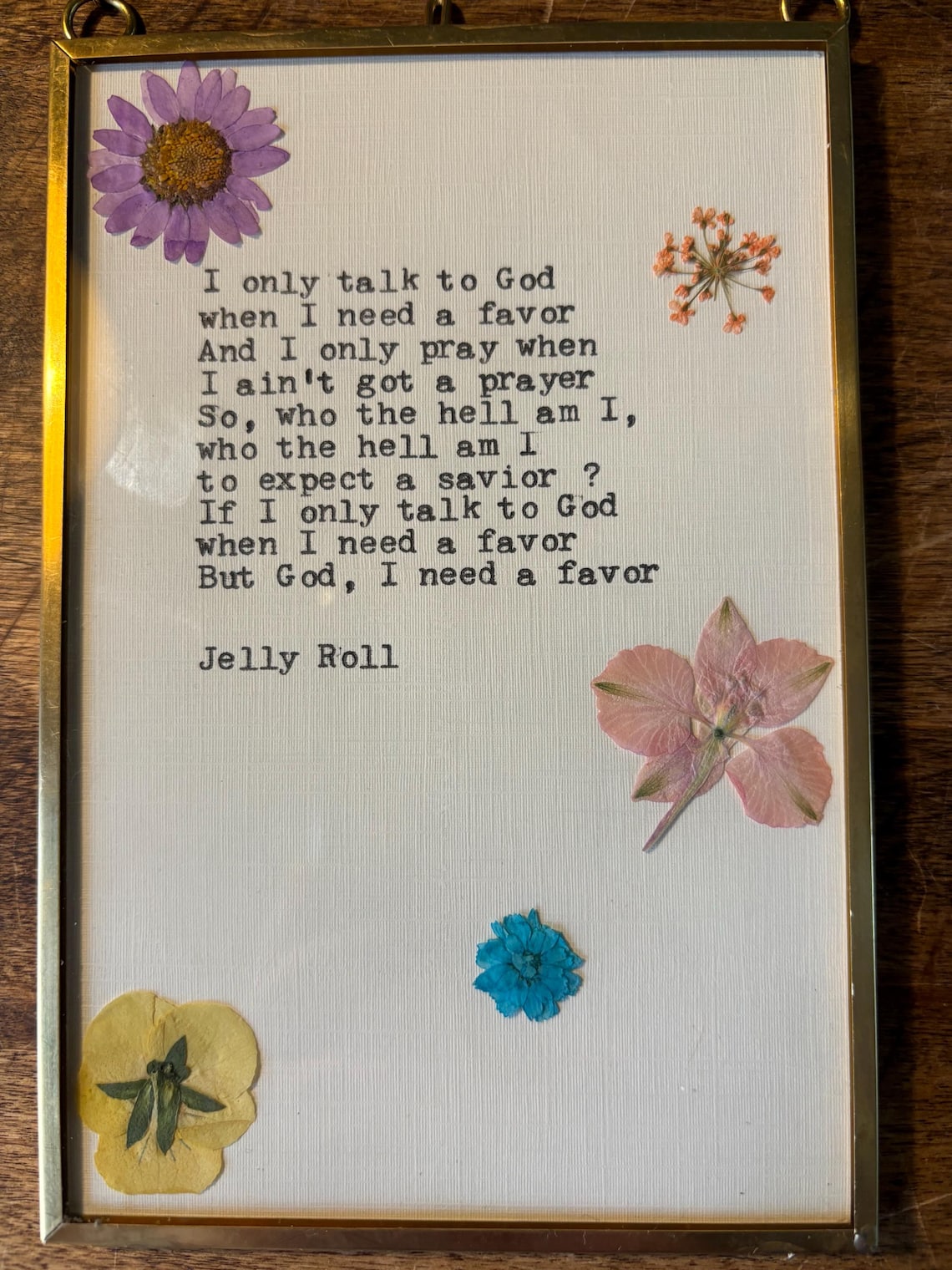 Rap Fan Art, Recovery, Sobriety, Wall Hanging, Pressed Flowers, Home ...