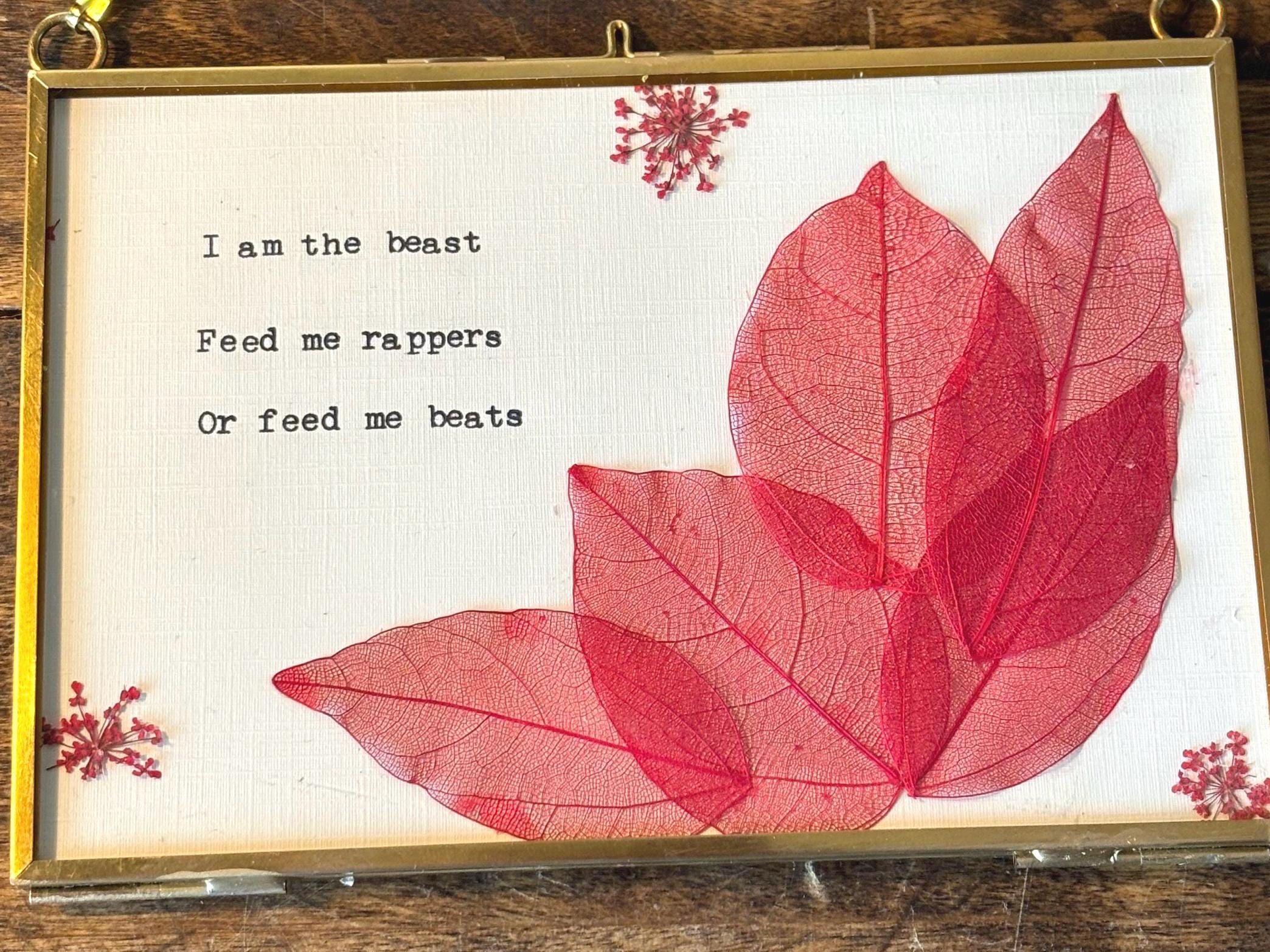 Lil Wayne Fan Art, Wall Hanging, Rap Art, Pressed Flowers, Home Decor ...