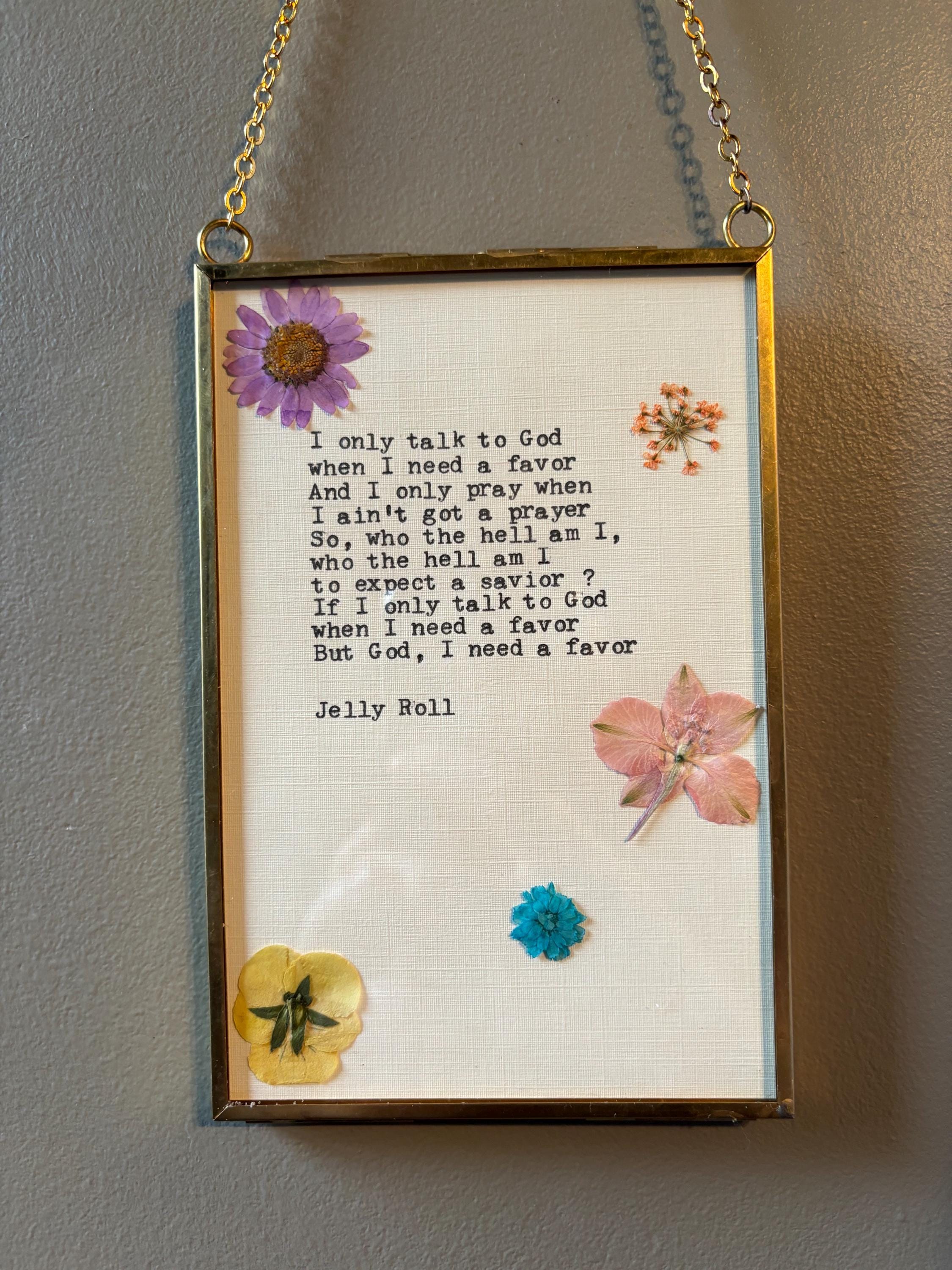 Rap Fan Art, Recovery, Sobriety, Wall Hanging, Pressed Flowers, Home ...