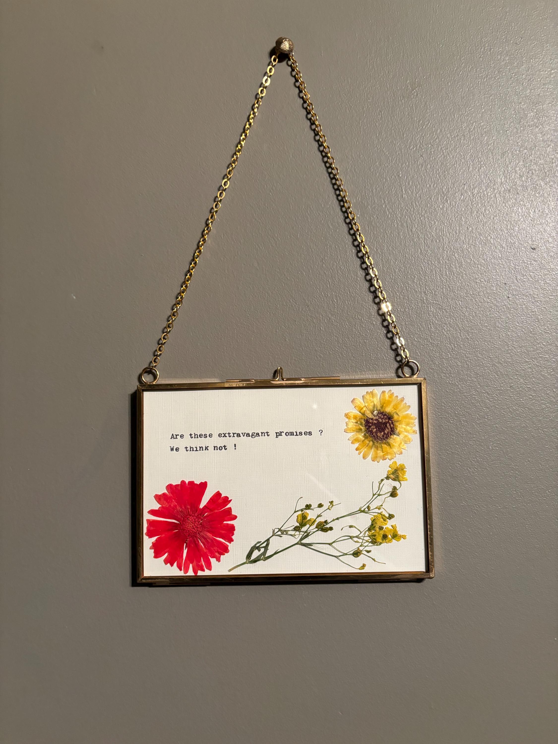 Sobriety Decor, the Promises, Recovery Art, Wall Hanging, Dried Flowers ...