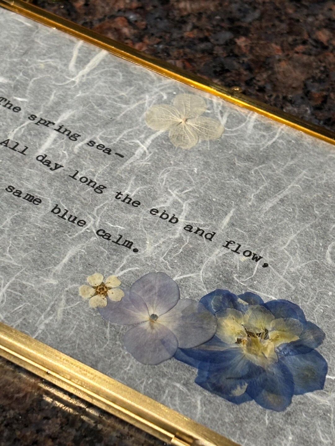 Addiction Recovery Meditation Art: Handmade Rice Paper, Pressed Flowers ...