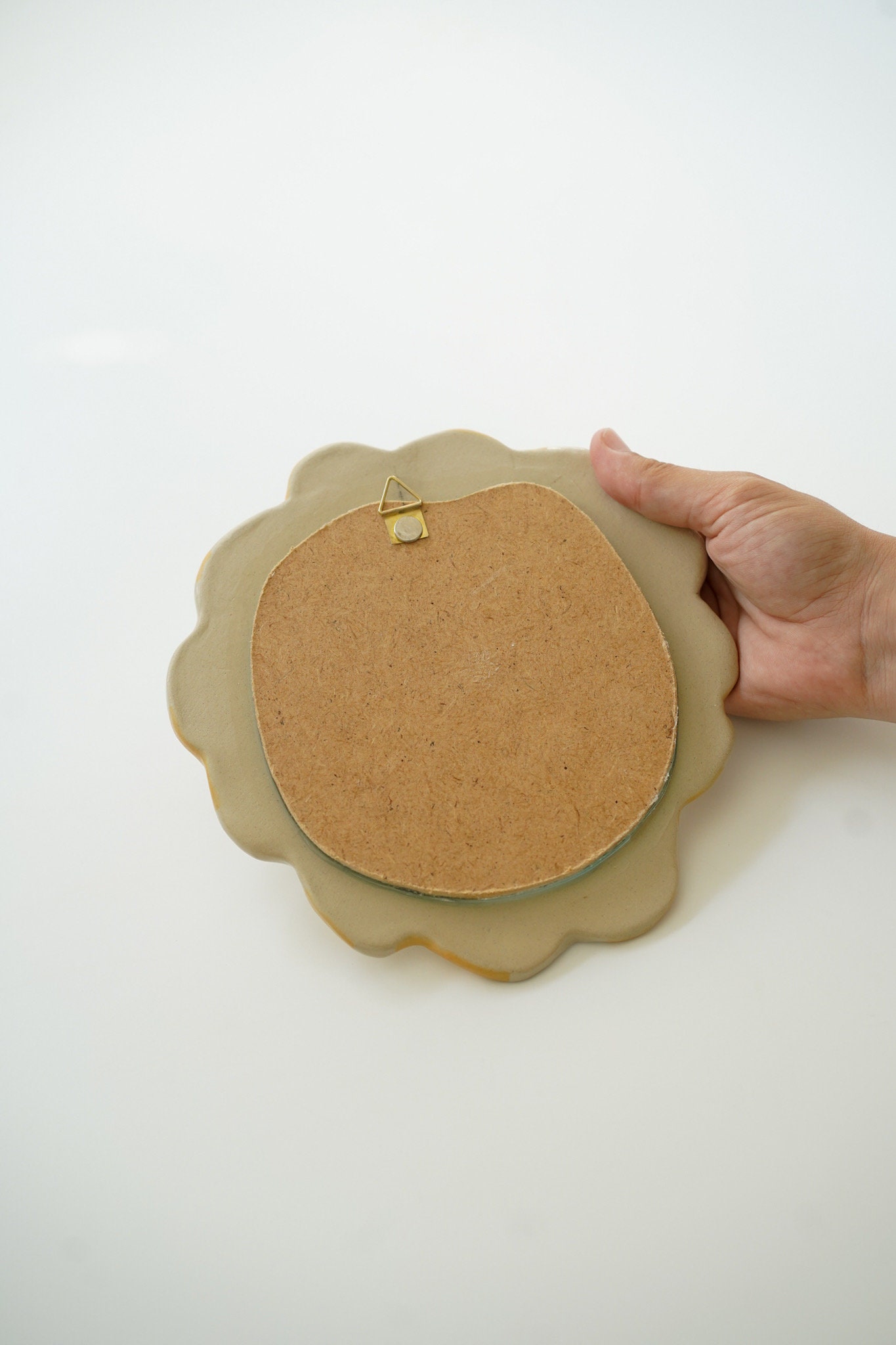 Yellow Checkered Mirror, Wall Decor, Ceramic Mirror, Livingroom ...