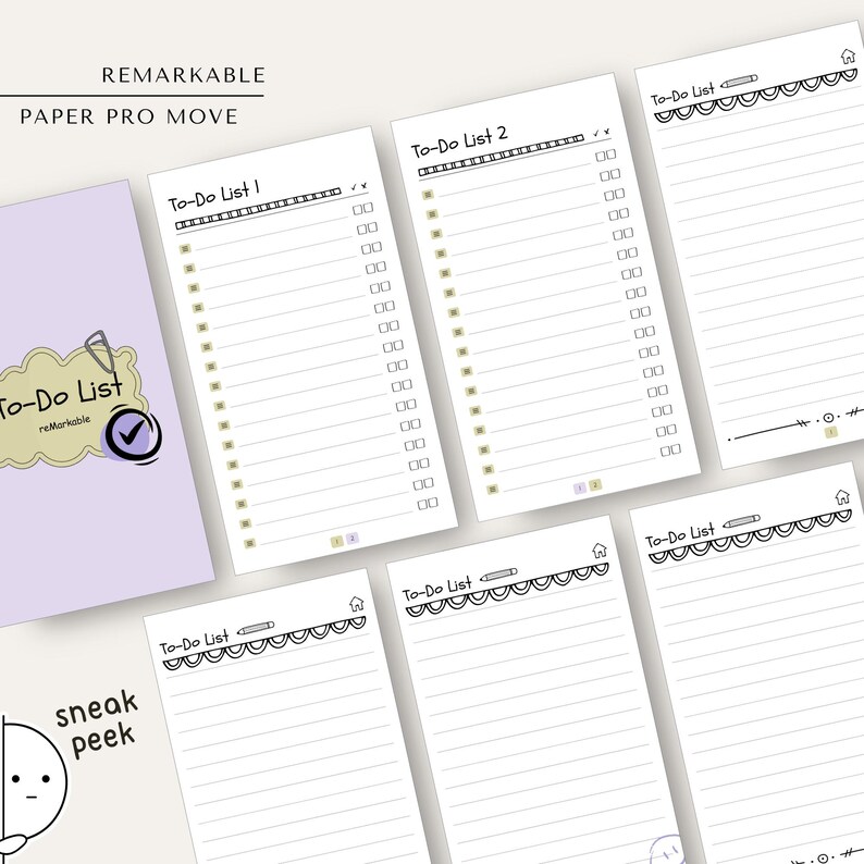 Doodle To-do List for Remarkable Paper Pro Move | Remarkable Task ...