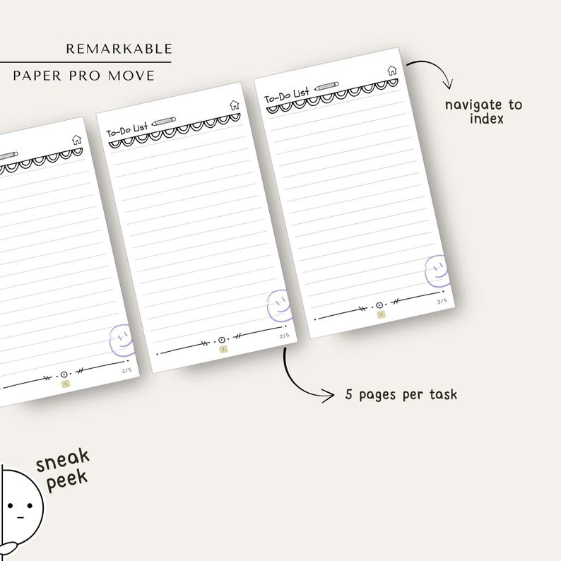 Doodle To-do List for Remarkable Paper Pro Move | Remarkable Task ...
