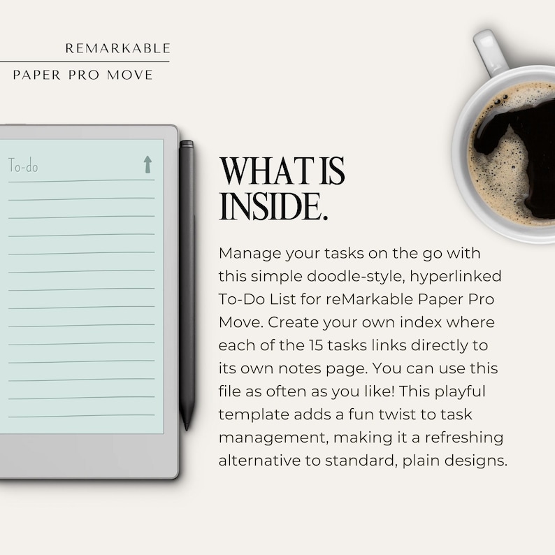 Doodle To-do List for Remarkable Paper Pro Move | Remarkable Task ...