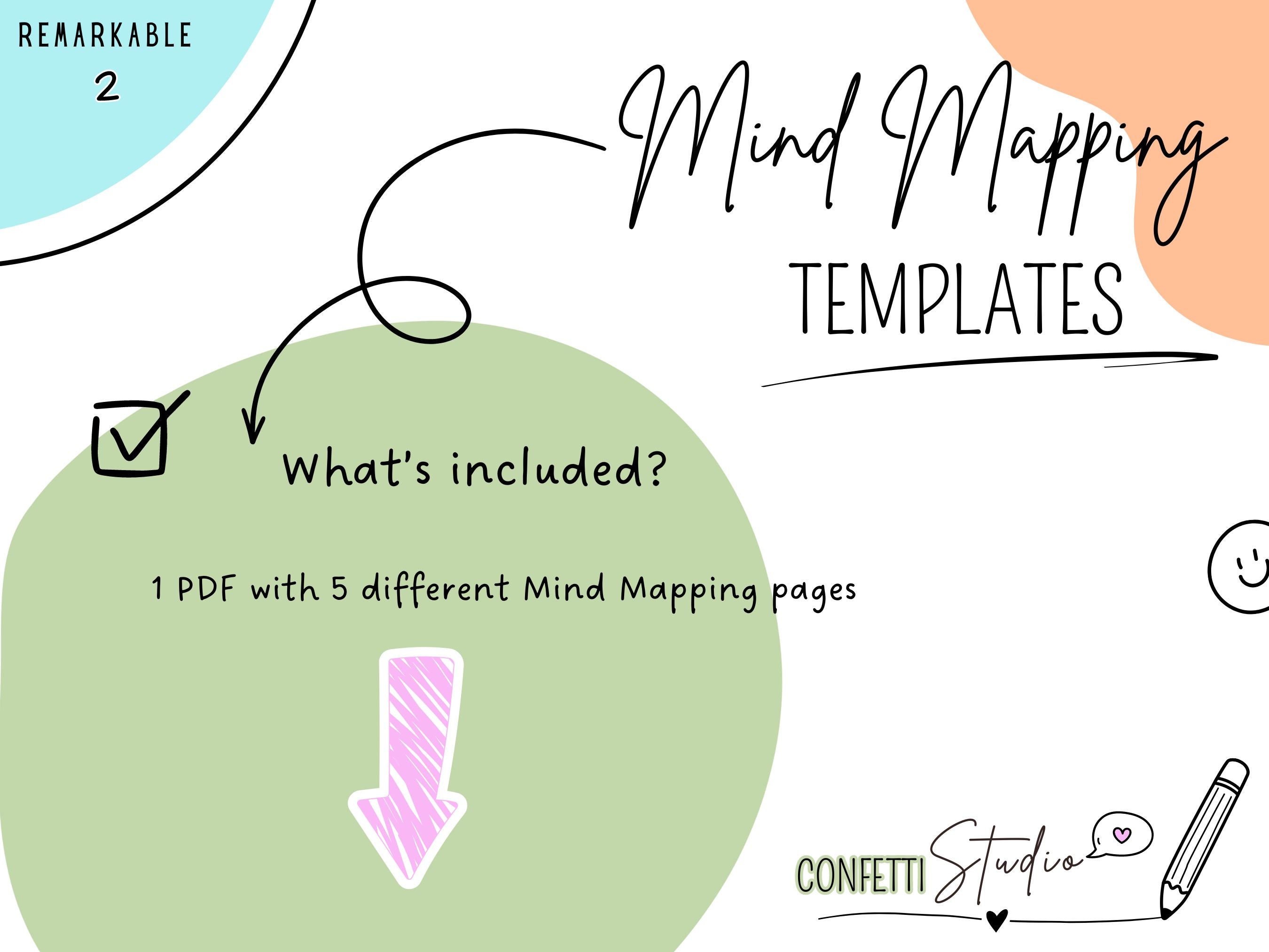 Digital Mind Map Template for Remarkable 2 PDF Template for Remarkable ...