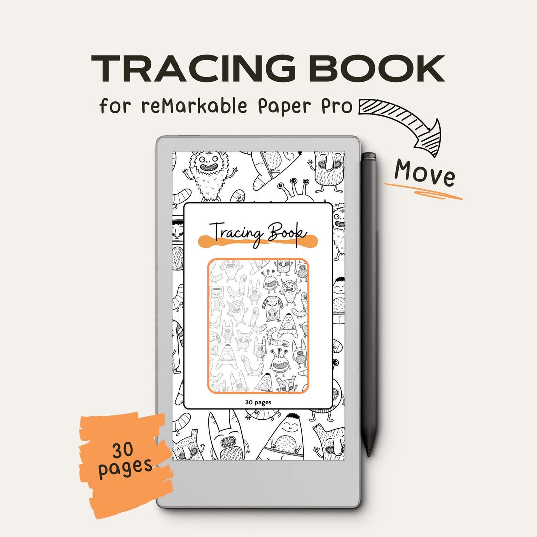Doodle Tracing Book for Remarkable Paper Pro Move | Coloring Pages for ...