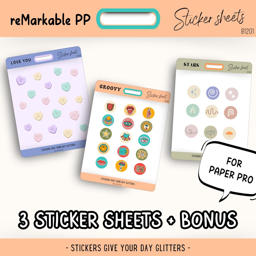 Custom Stickers for Remarkable Paper Pro | Shapes and Visuals to Create ...