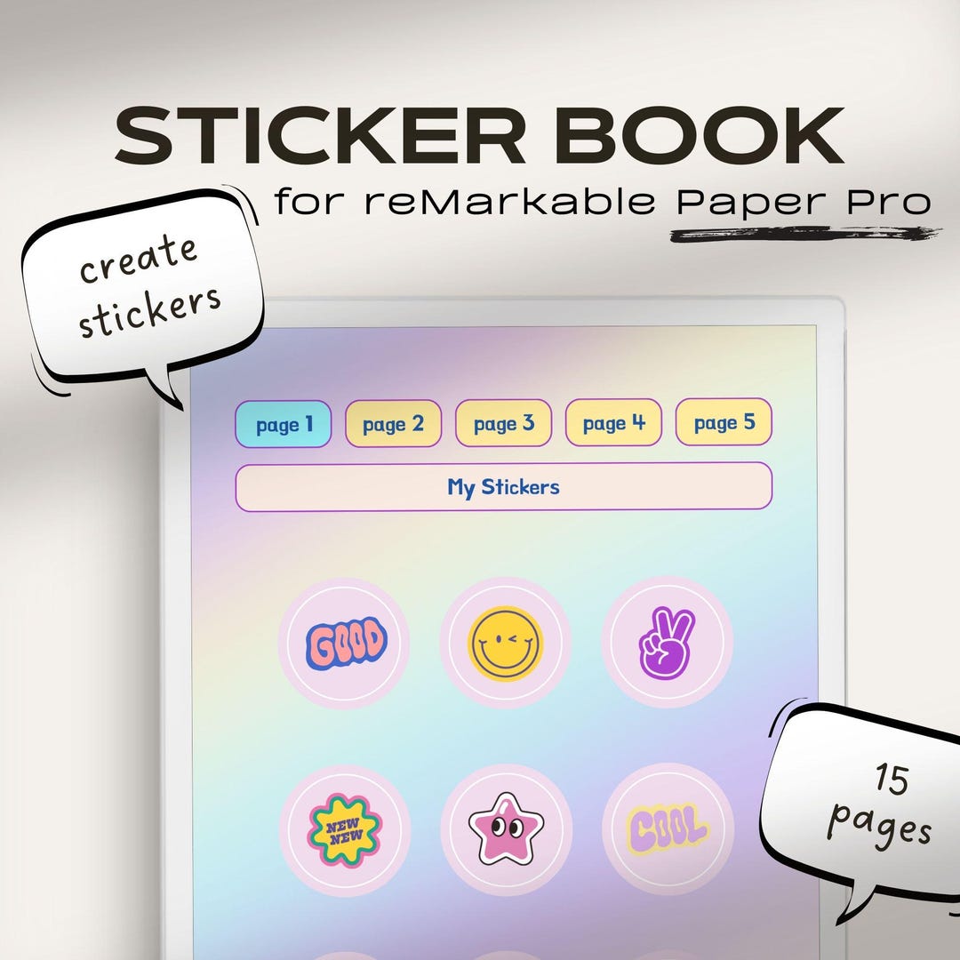 Custom Stickers for Remarkable Paper Pro | Shapes and Visuals to Create ...