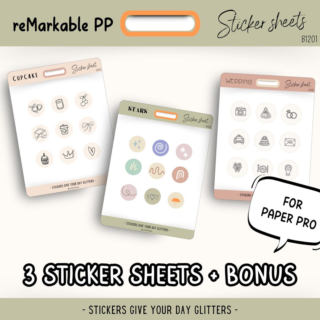 Custom Stickers for Remarkable Paper Pro | Shapes and Visuals to Create ...