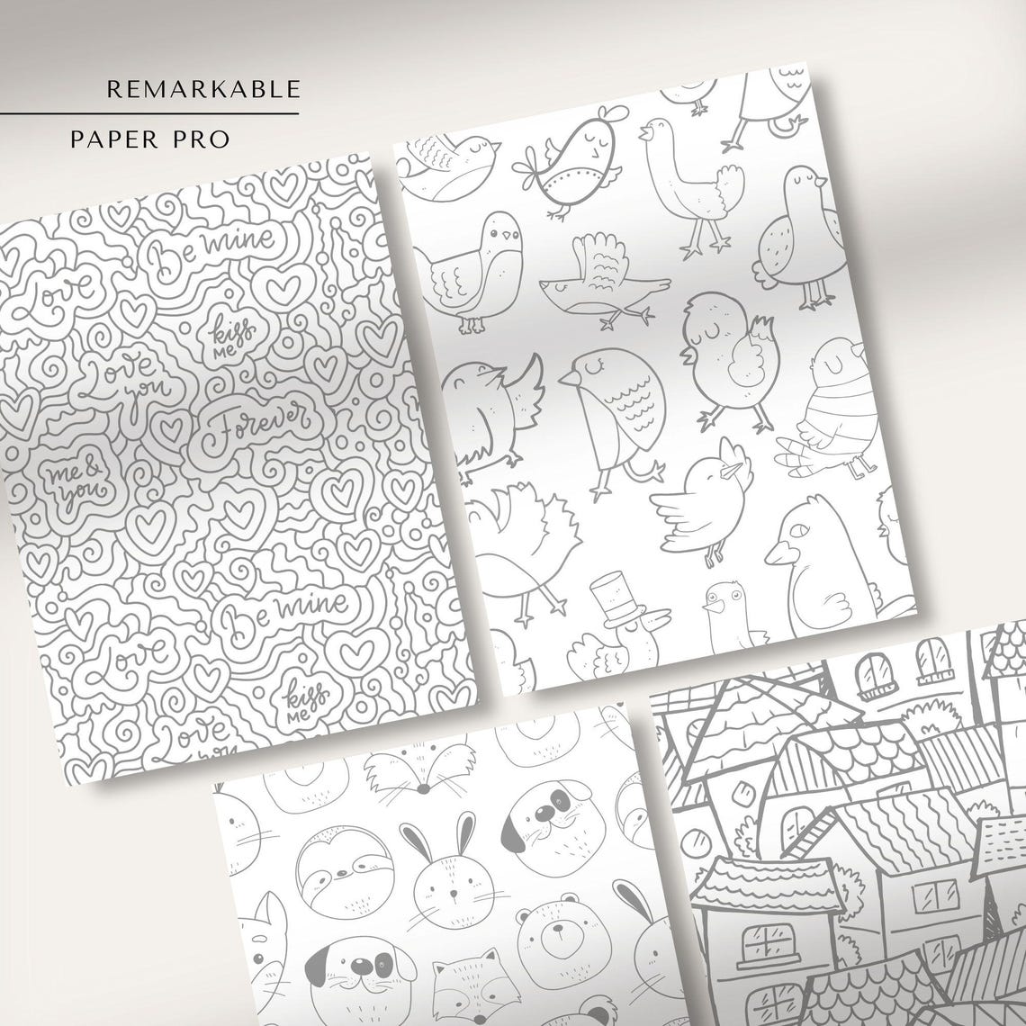 Doodle Tracing Book for Remarkable Paper Pro | Coloring Pages for ...