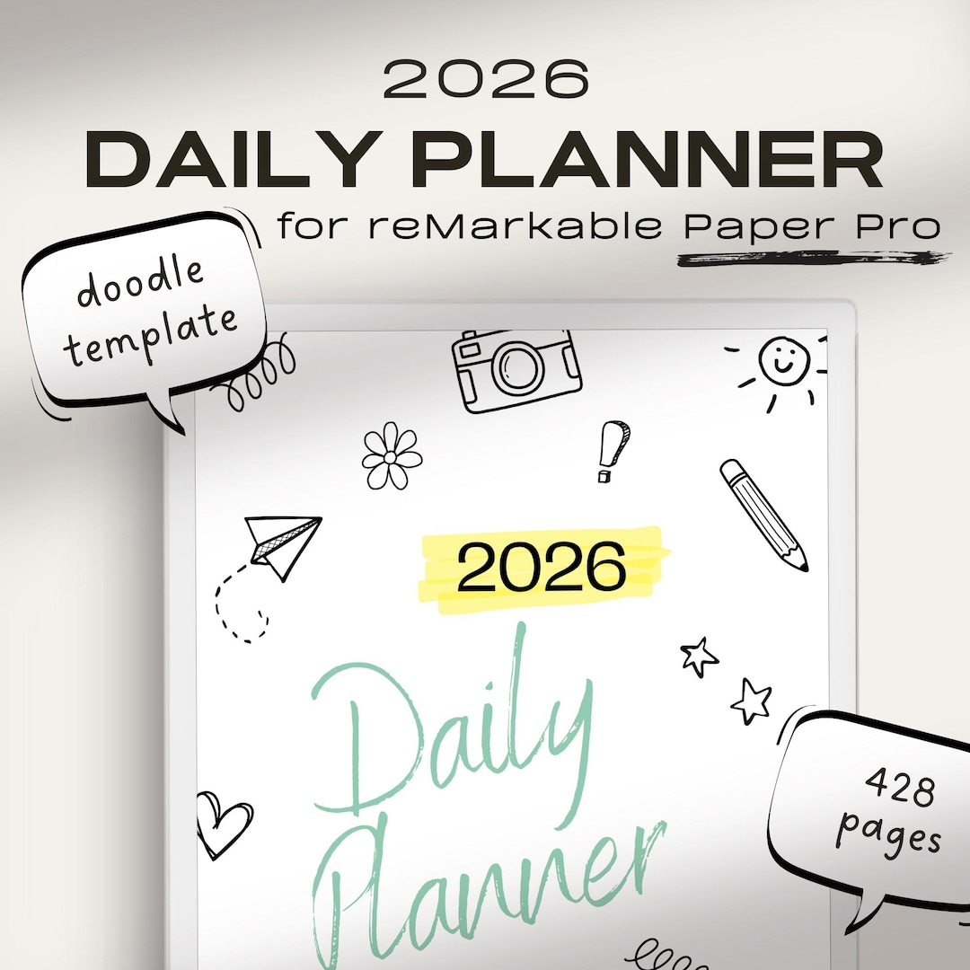 Doodle Daily Planner 2026 | Minimalist Daily Planner & Digital Journal ...