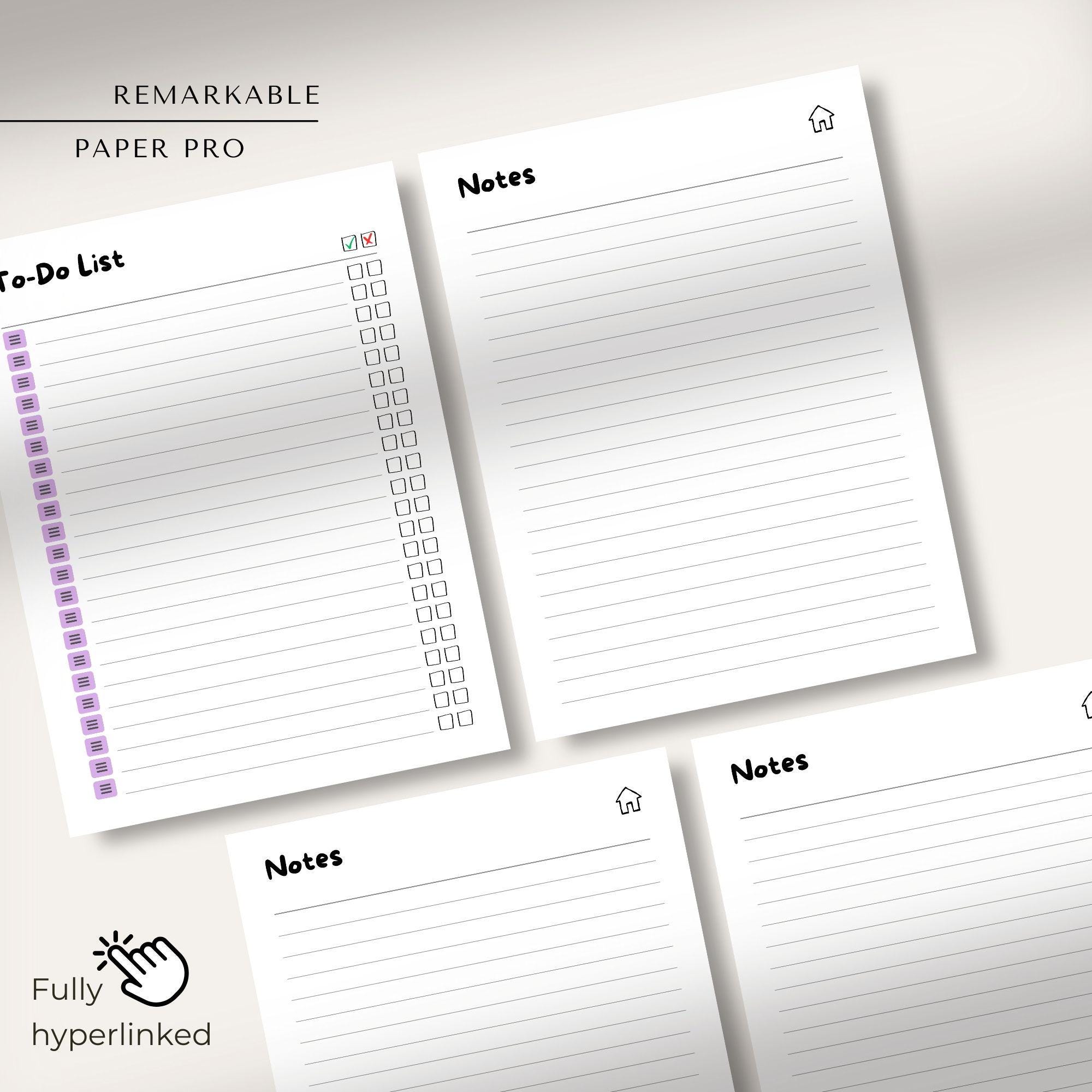 To-do List for Remarkable Paper Pro | Remarkable Task Tracker ...