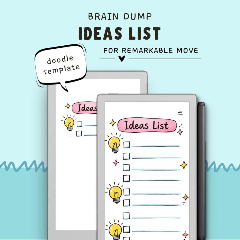 Doodle Ideas List for Remarkable Paper Pro Move | Journaling ...