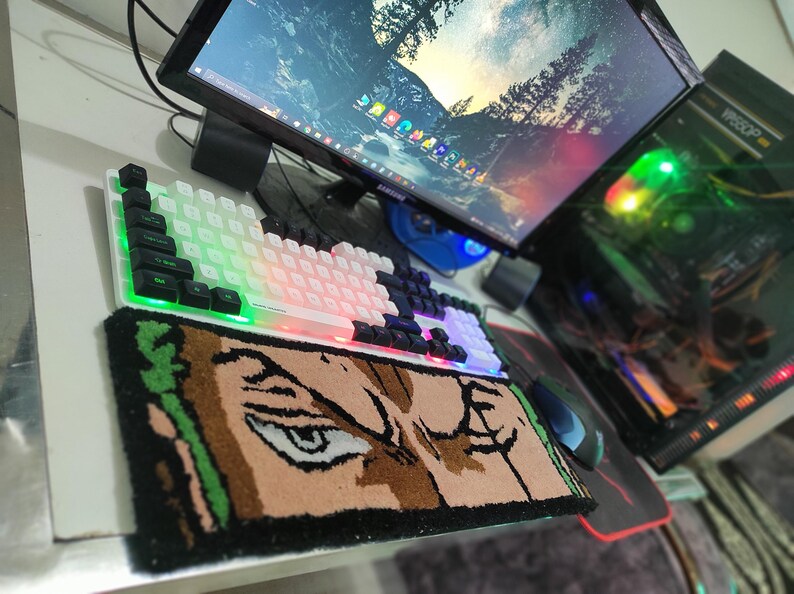 Zoro Eye Keyboard Rug Inspired by one Piece Anime. 1.6x0.6 feet Made by ...