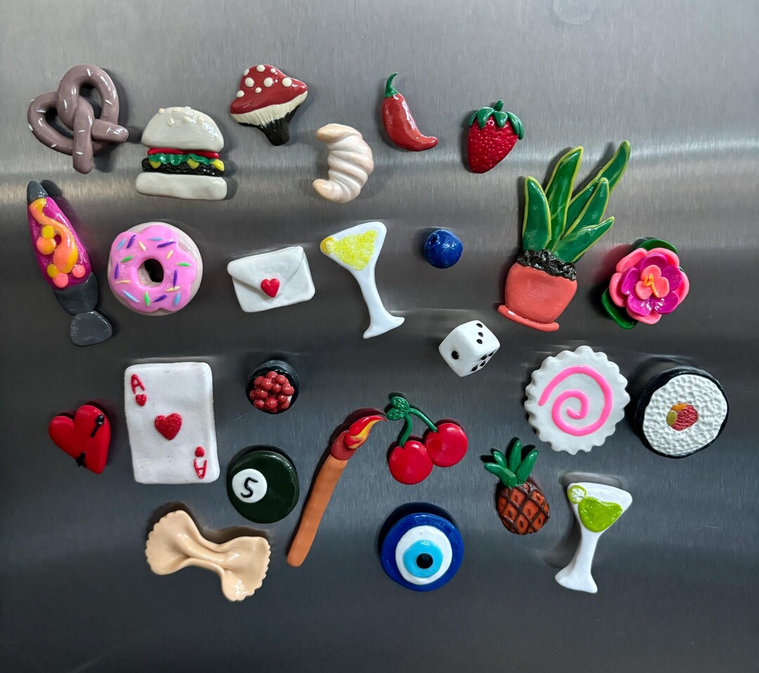 Handmade Clay Magnets (choose Any 2) - Etsy