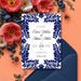 Mexican Wedding Invitation, Blue Floral Fiesta Invite, Talavera Tile ...