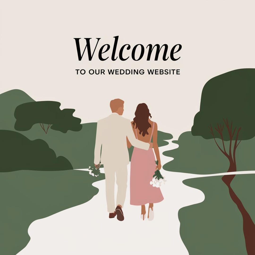 Custom Wedding Website Theme Template, Wedding Announcement Theme ...