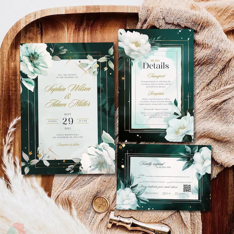 Wedding Invitation Entourage - Etsy