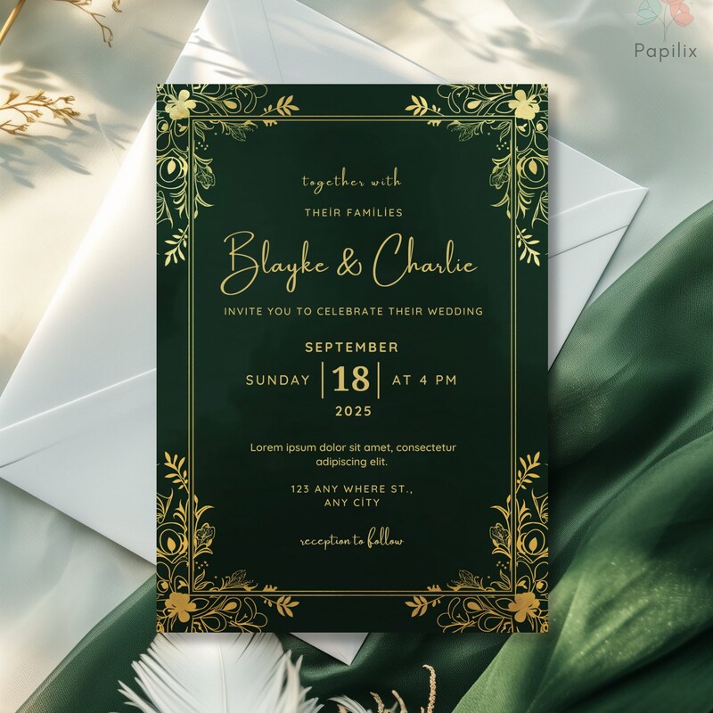 Botanical Invitation - Etsy