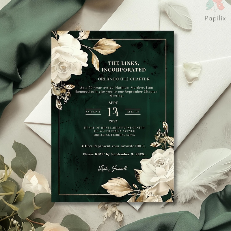 Green Party Invitations - Etsy