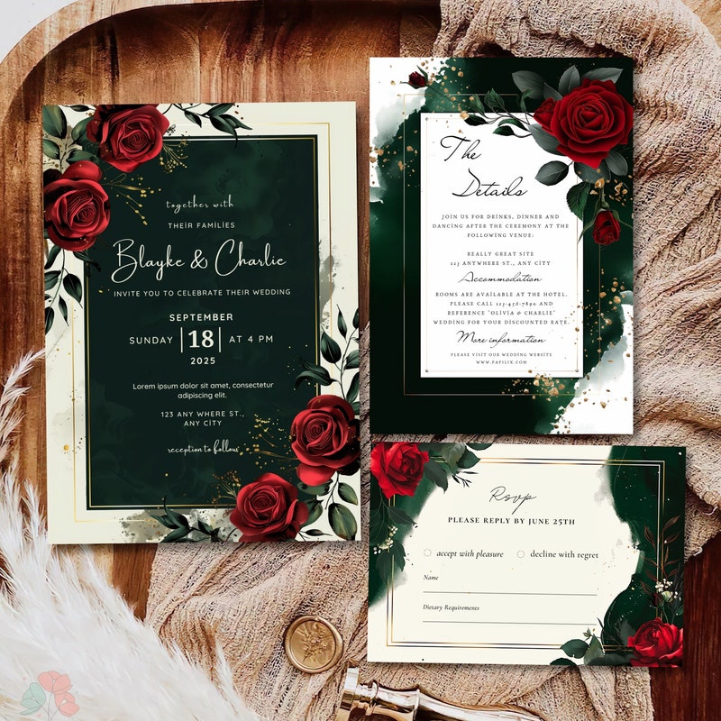 Dark Wedding Invitations - Etsy
