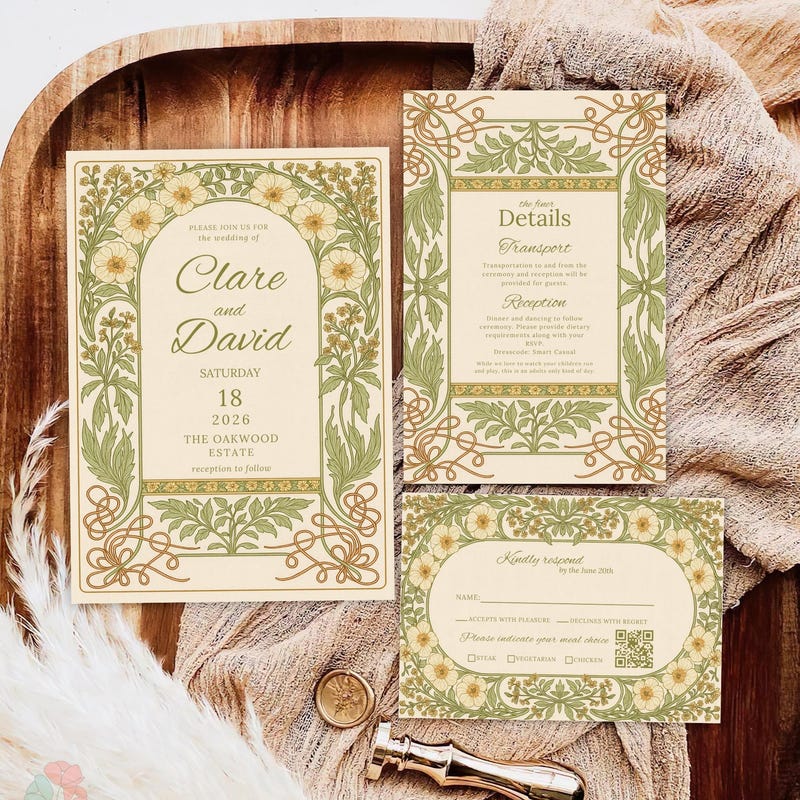 Yellow Wedding Invitation - Etsy