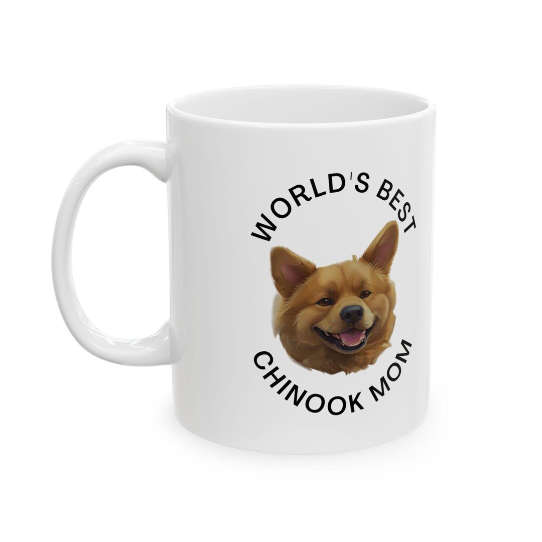 Happy Chinook Dog Face Mug, Cute Dog Lover Gift, Smiling Dog Coffee Mug ...