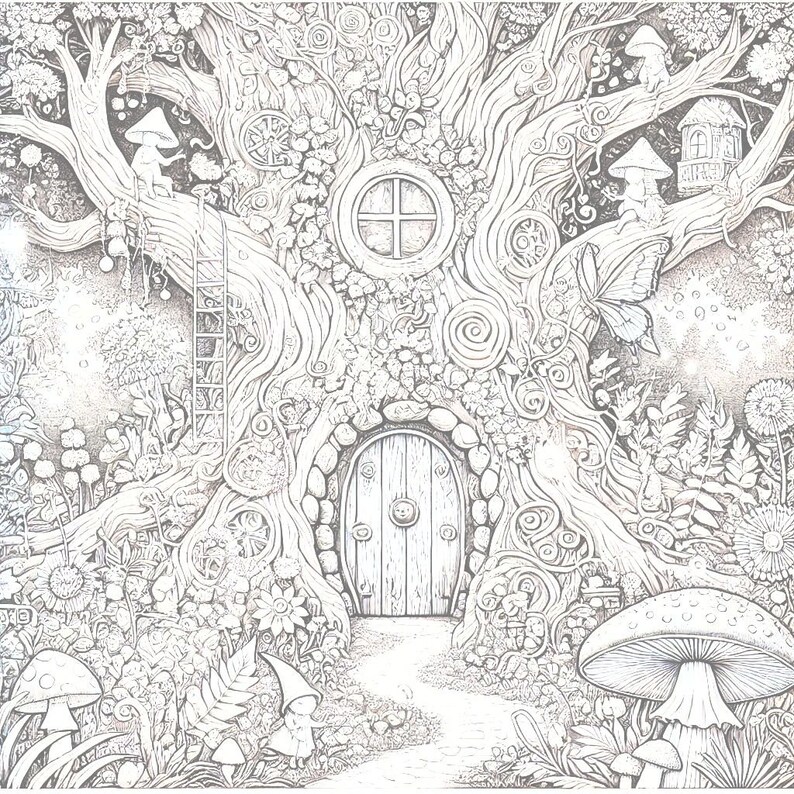 Mystical Forest Adventures: Colouring Pages of Enchantment 5 Detailed ...