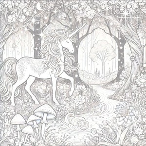 Enchanted Forest Creatures: Magical Coloring Pages 5 Detailed Designs ...