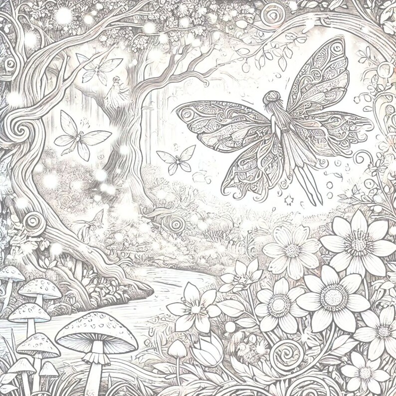 Enchanted Forest Creatures: Magical Coloring Pages 5 Detailed Designs ...