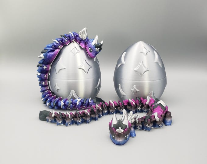 Atria | Galaxy Dragon With Egg | 3D Printed Multi Colors | Articulated ...