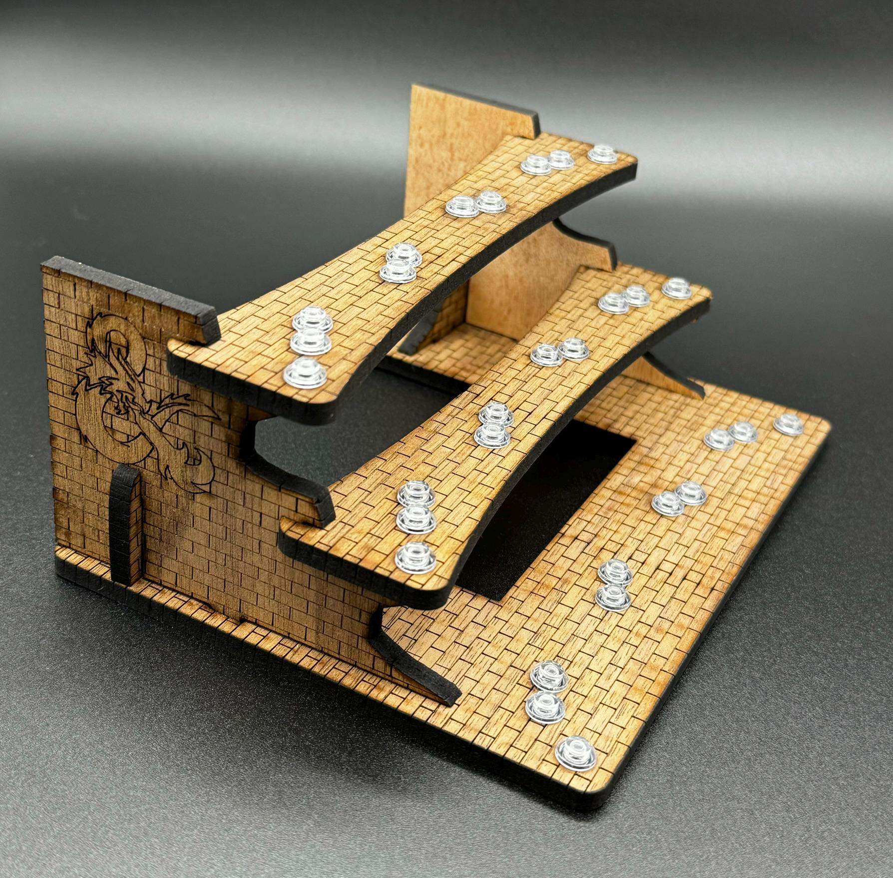 Wooden 12 Minifigure Display Stand Designed for Lego® Dungeons ...