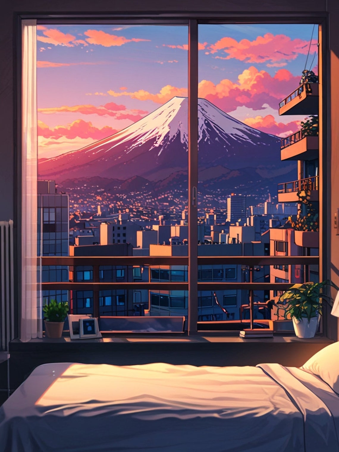 Lofi Anime Aesthetic Japanese Pixel Art Poster Digital Download Chill ...