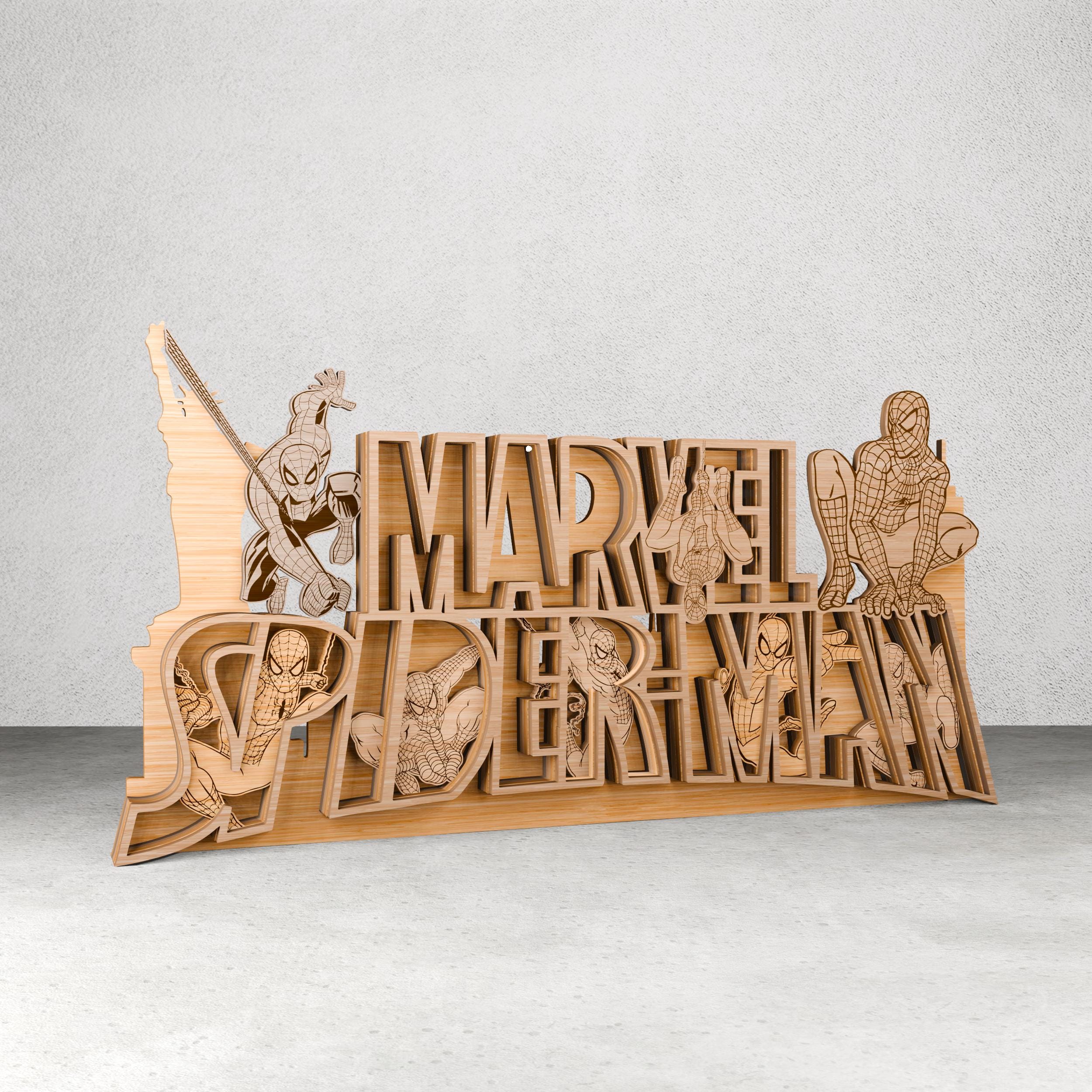 Superhero SVG, 3D Multilayer Laser Cut File Svg, Decor Svg Layer Art ...