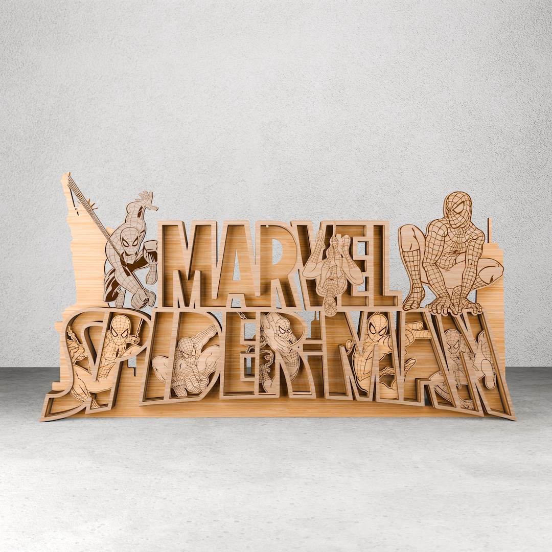 Superhero SVG, 3D Multilayer Laser Cut File Svg, Decor Svg Layer Art ...