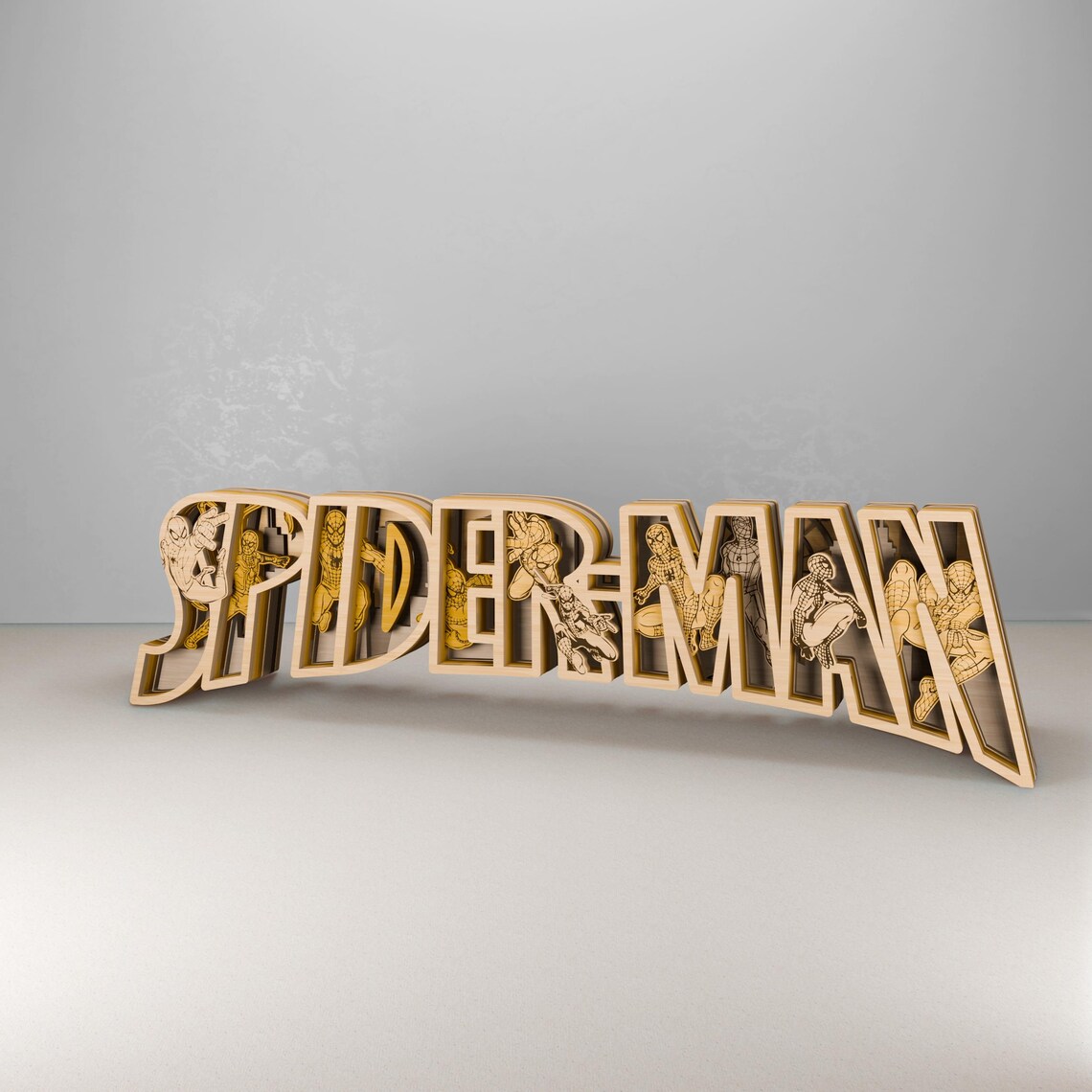 Superhero SVG, 3D Multilayer Laser Cut File Svg, Decor Svg - Layer Art ...