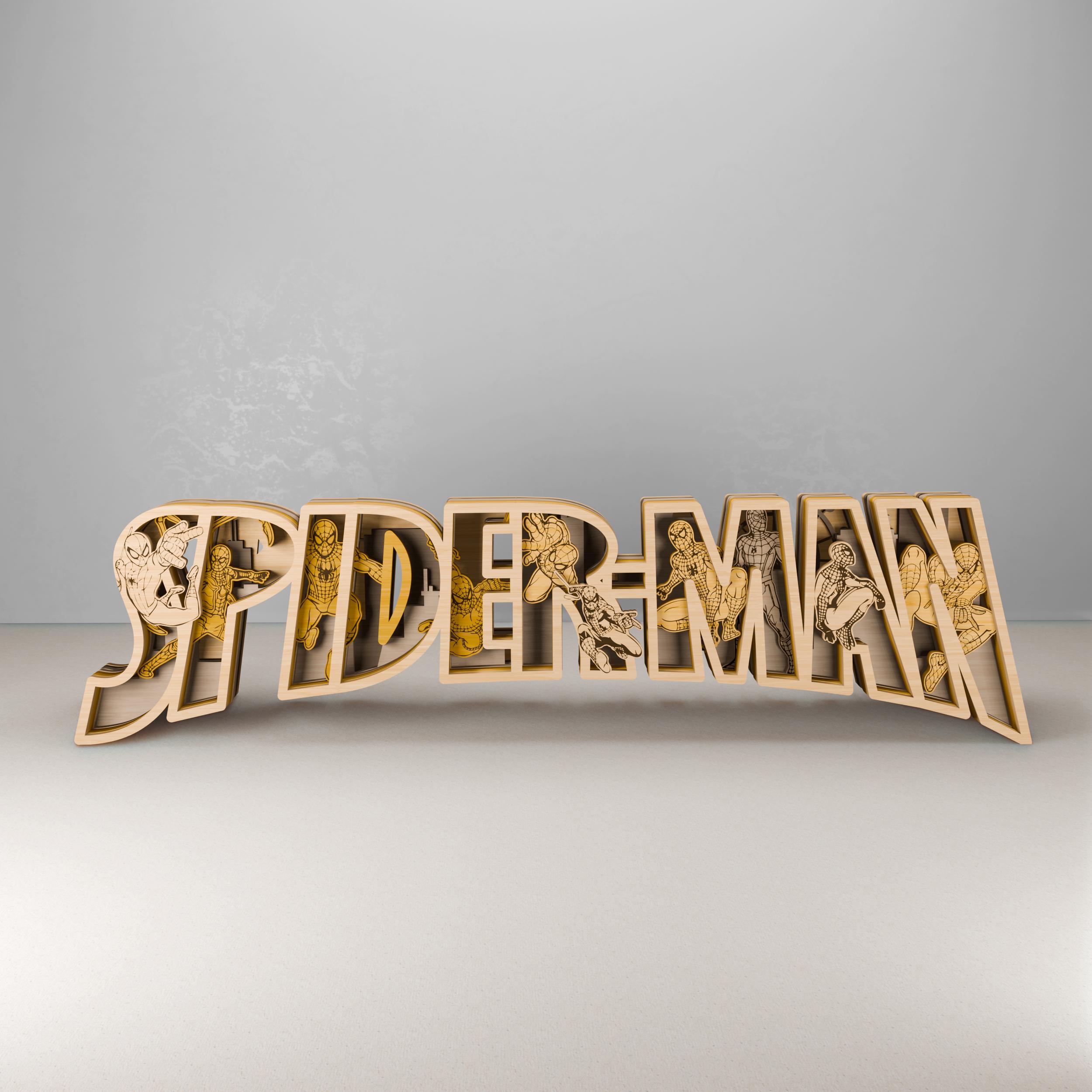 Superhero SVG, 3D Multilayer Laser Cut File Svg, Decor Svg - Layer Art ...
