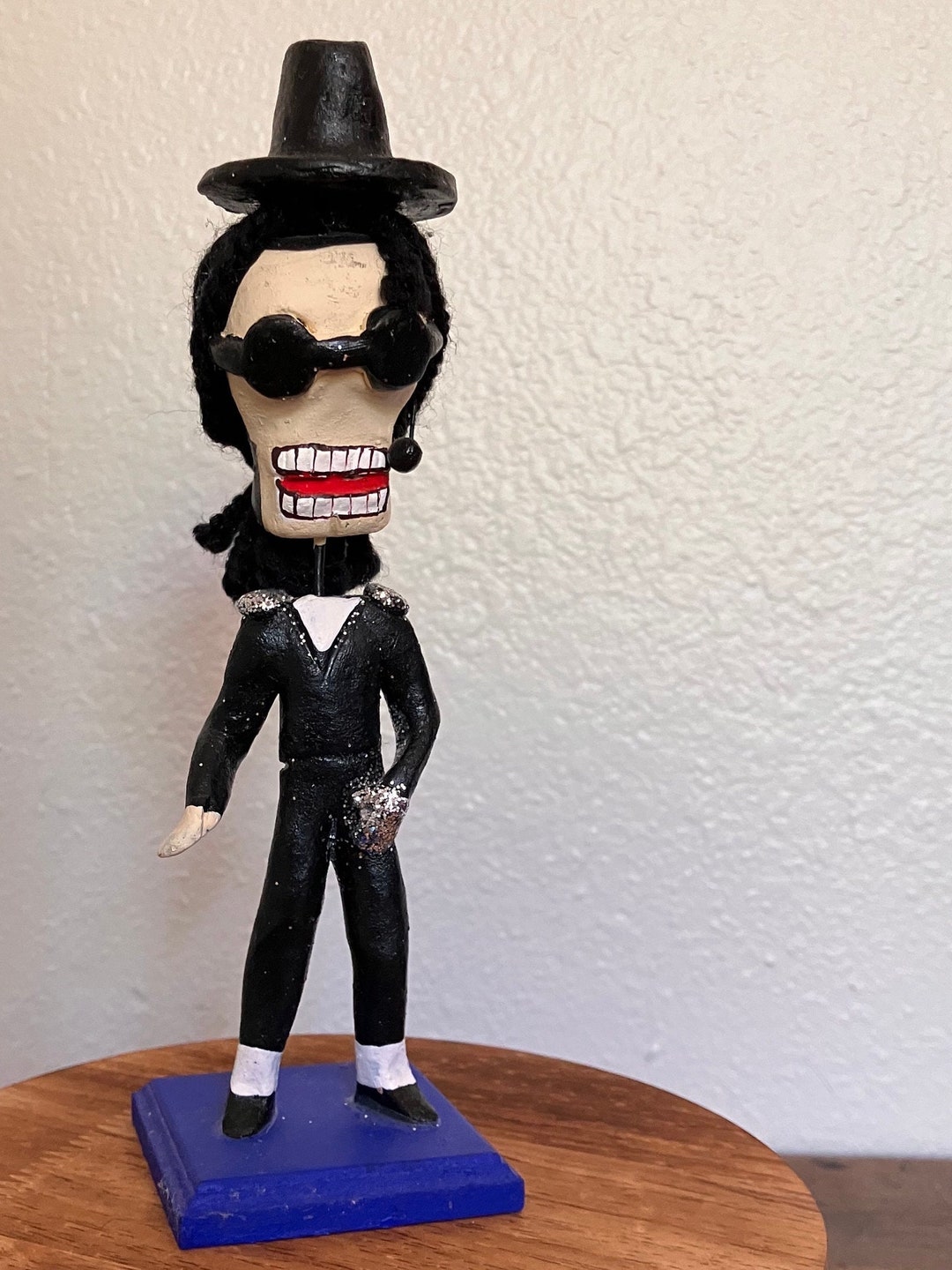 8” Mexican Day of the Dead Skeleton Fan Art - Michael Jackson - Dia De ...