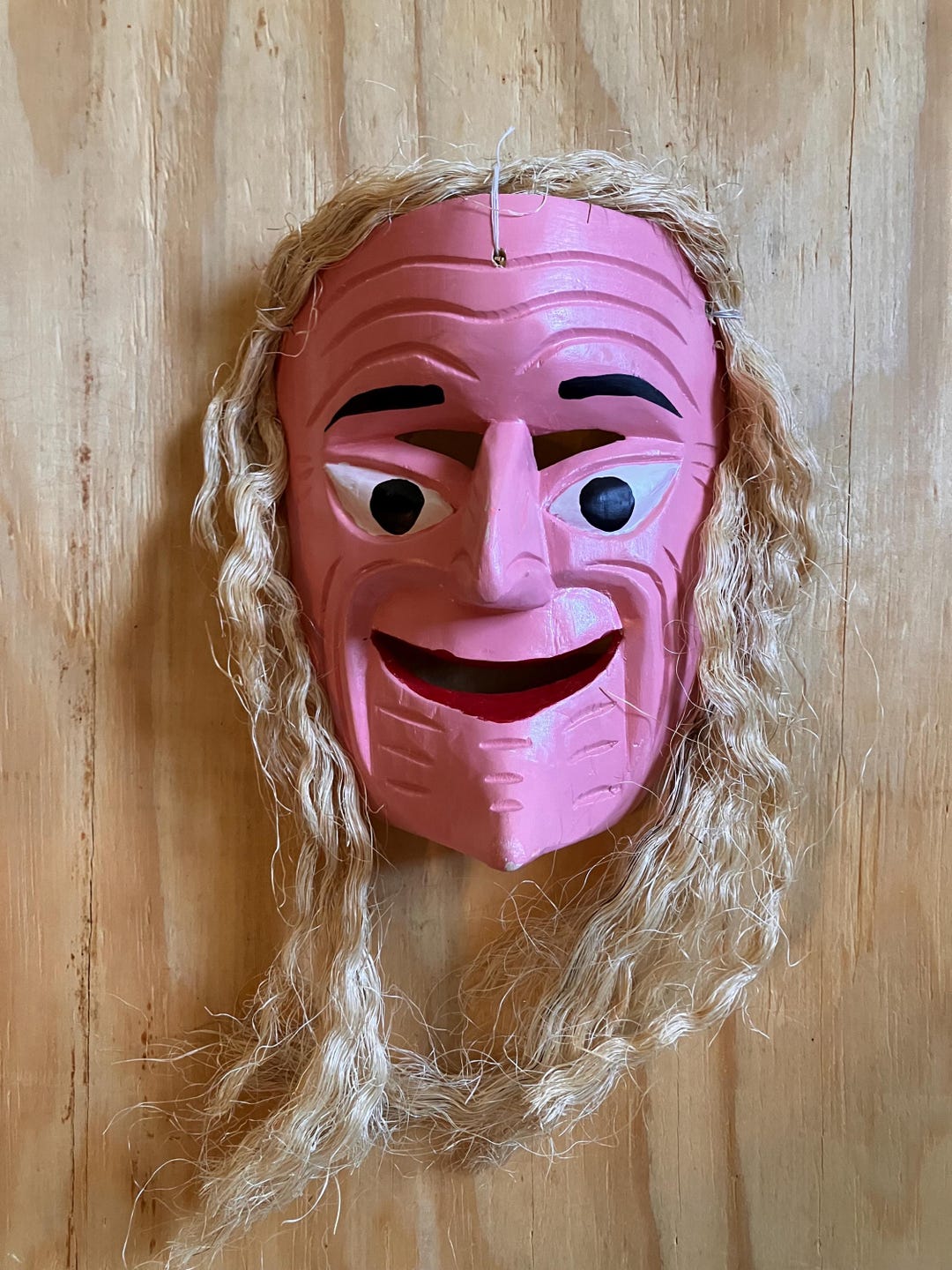 Viejito Old Man / Vijieta Old Woman Folk Art Mask From Mexico Carved ...