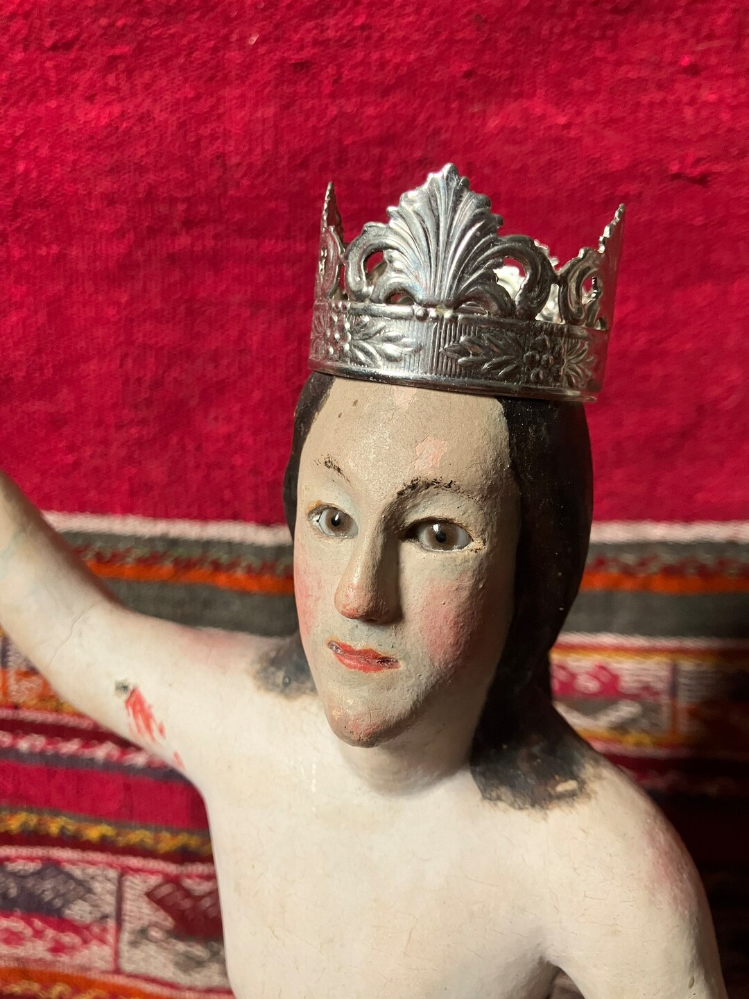 Small Silver Metal Crown Diadem for Statues Santos Cage Dolls - Etsy