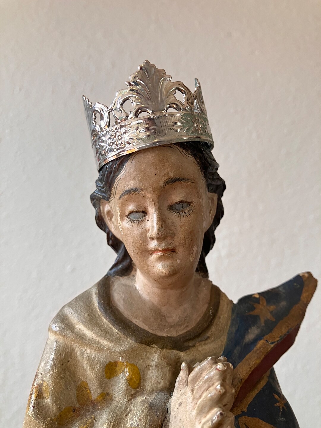 Small Silver Metal Crown Diadem for Statues Santos Cage Dolls - Etsy
